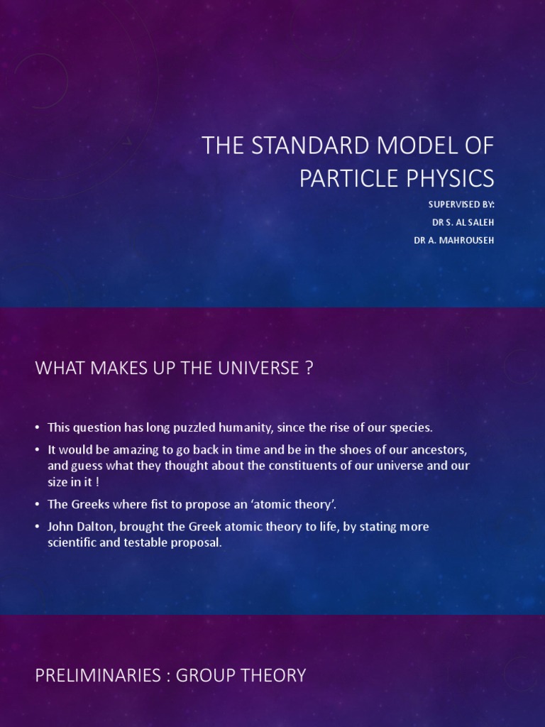 The Standard Model of Particle Physics Final | PDF | Higgs Boson ...