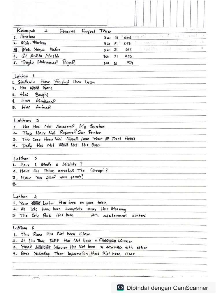 Present Perfect Tense | PDF