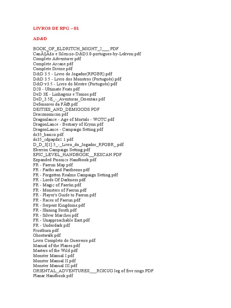Livros de RPG - 01 | PDF | Forgotten Realms | Dungeons & Dragons
