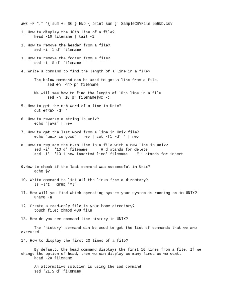 Unix Commands | PDF | Computer File | Computer Engineering Unix Commands | PDF | Computer File | Computer Engineering