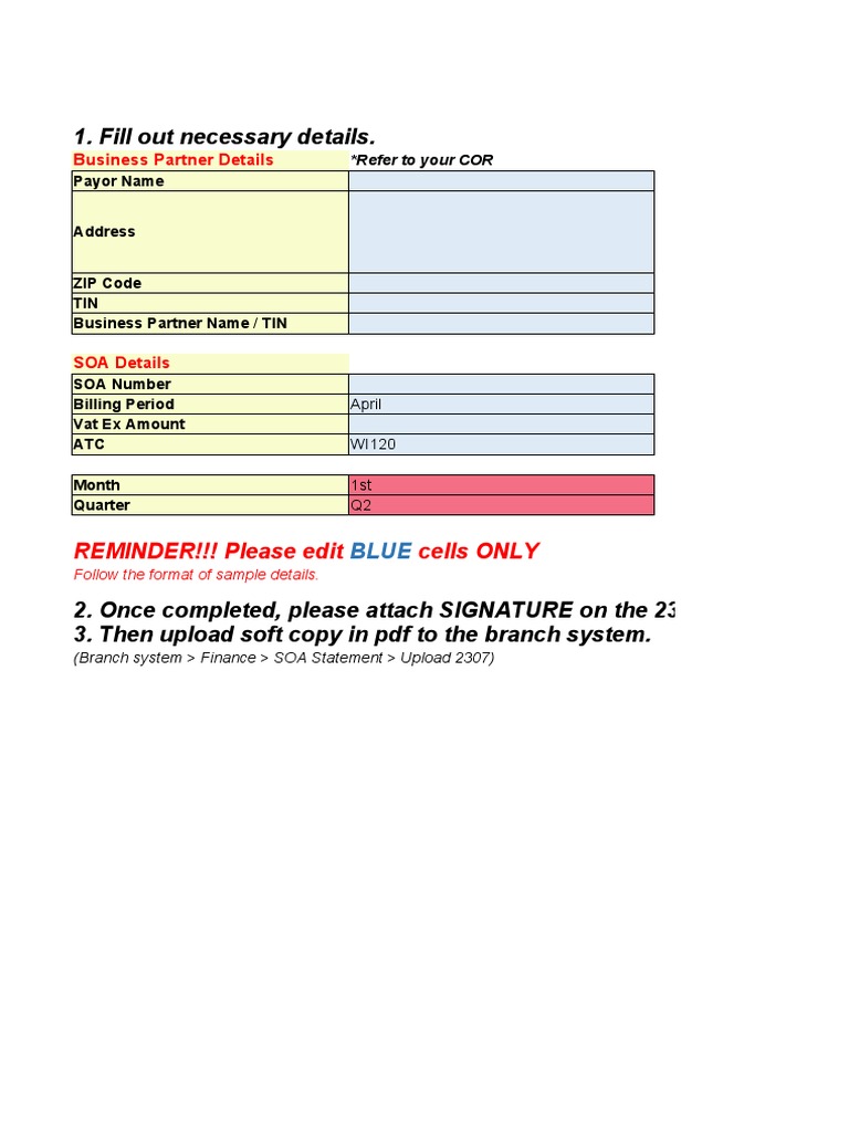2307 Form Submission Guidelines | PDF | Tax Refund | Taxes