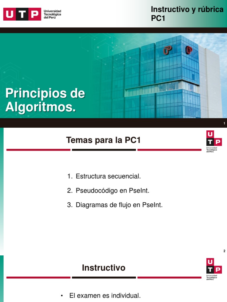 S03.s1 - Material- Rúbrica PC1 OLGORITMO | PDF | Algoritmos | Desarrollo de productos