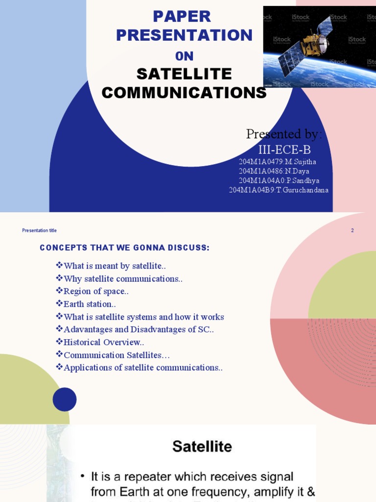 Satellite Communications: Paper Presentation | PDF