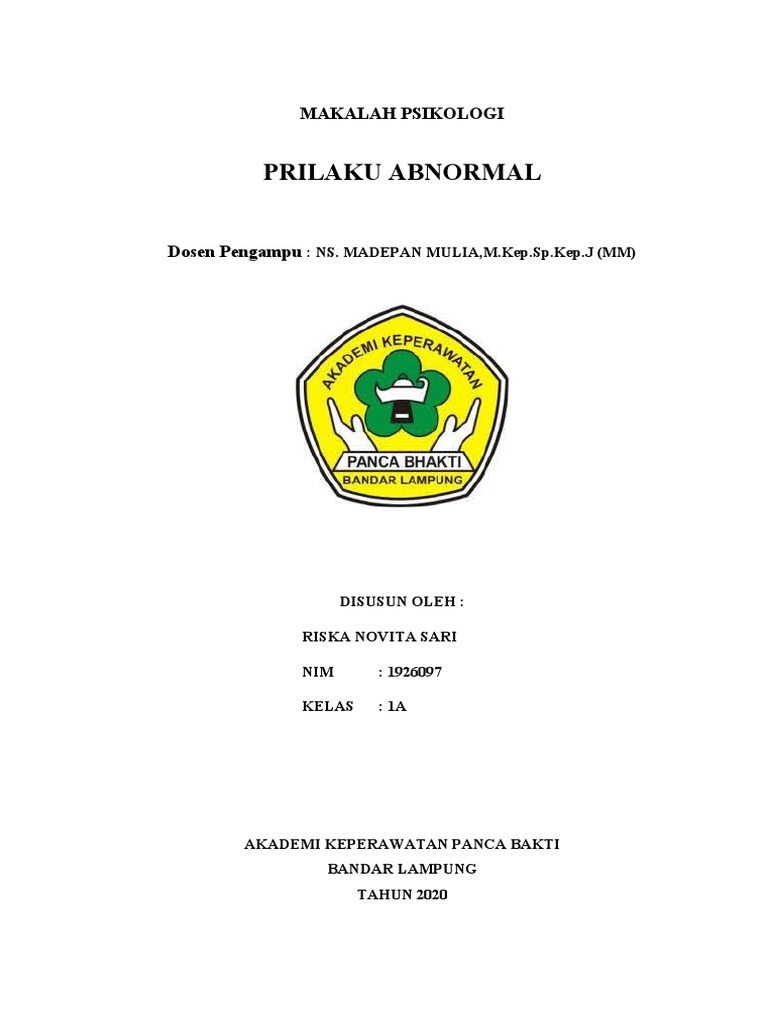 Prilaku Abnormal: Penyebab & Faktor | PDF