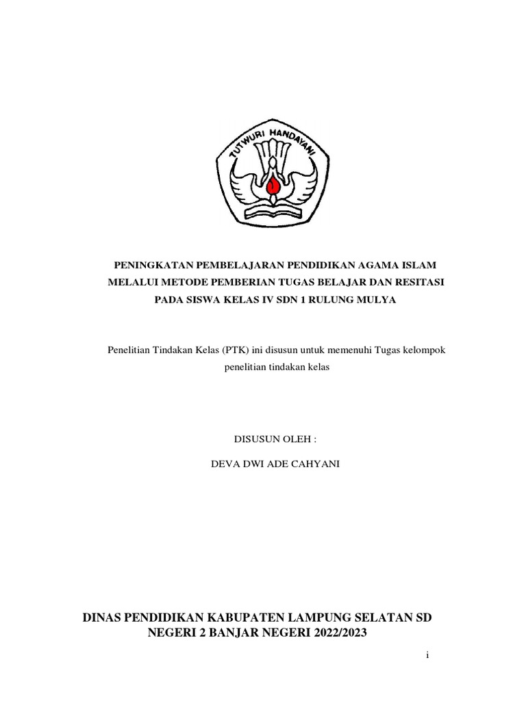 DEVA DWI ADE CAHYANI_856948726_Penelitian Tindakan Kelas _Tugas 3_SMT7 | PDF