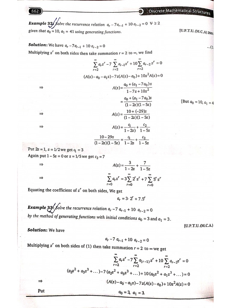 Generating Function Example | PDF Generating Function Example | PDF