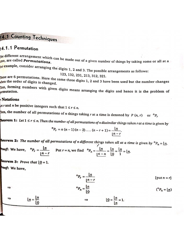 Permutations and Combinations | PDF
