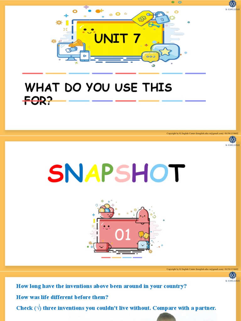 Unit 7 What Do You Use This For | PDF