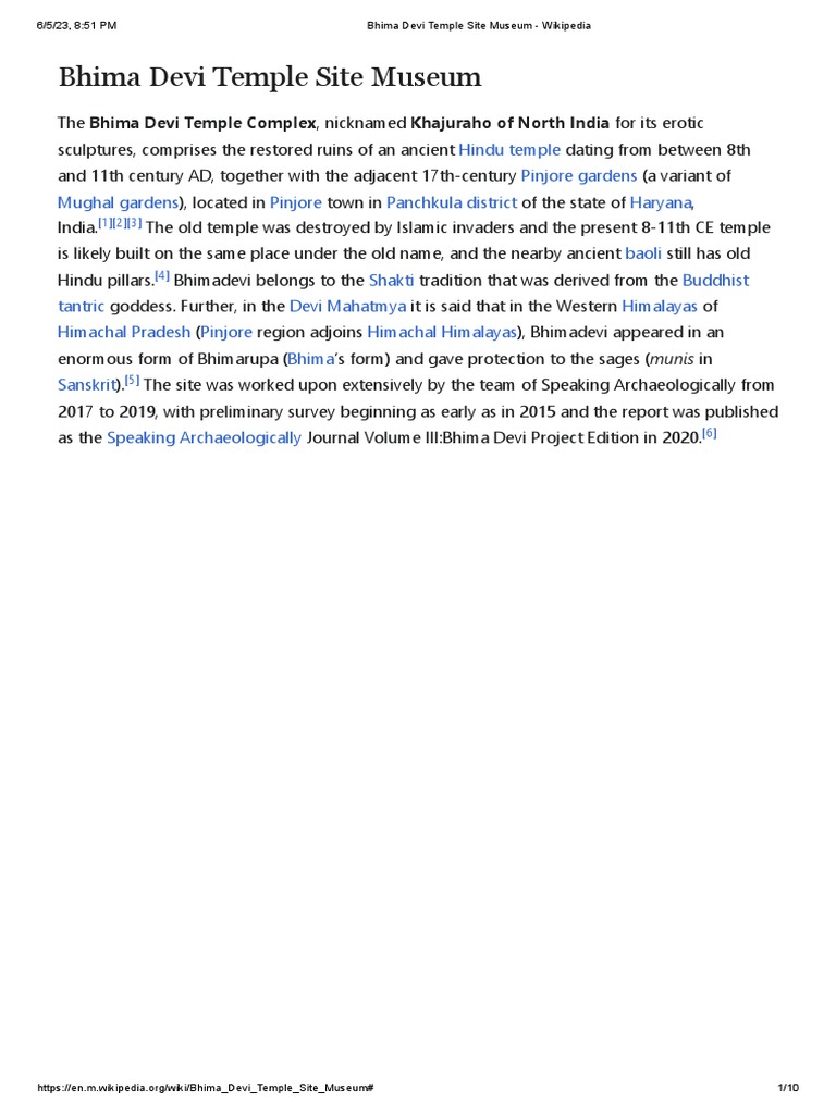Bhima Devi Temple Site Museum - Wikipedia | PDF | Hindu Mythology ...