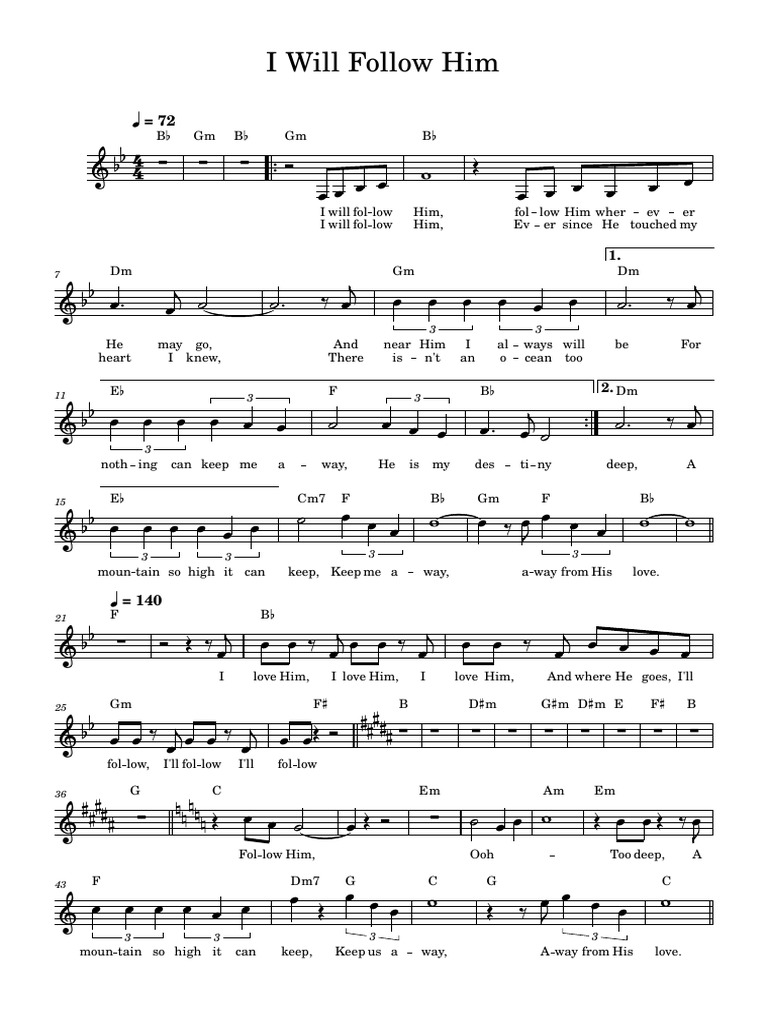 I Will Follow Him-Soprano | PDF