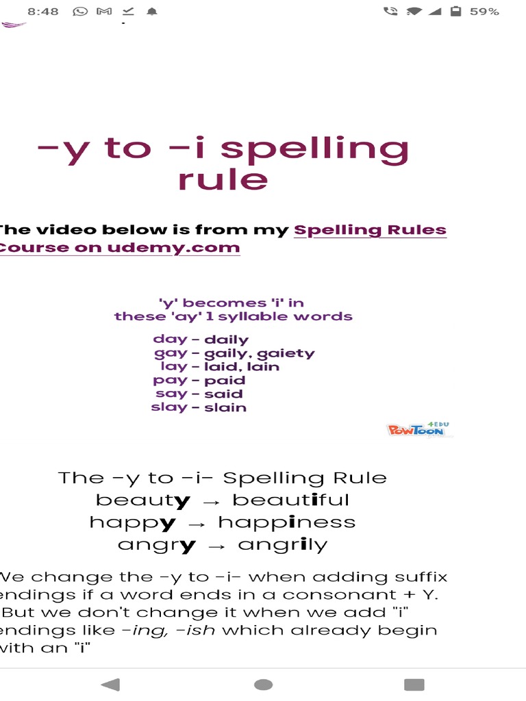 Spelling Rules | PDF