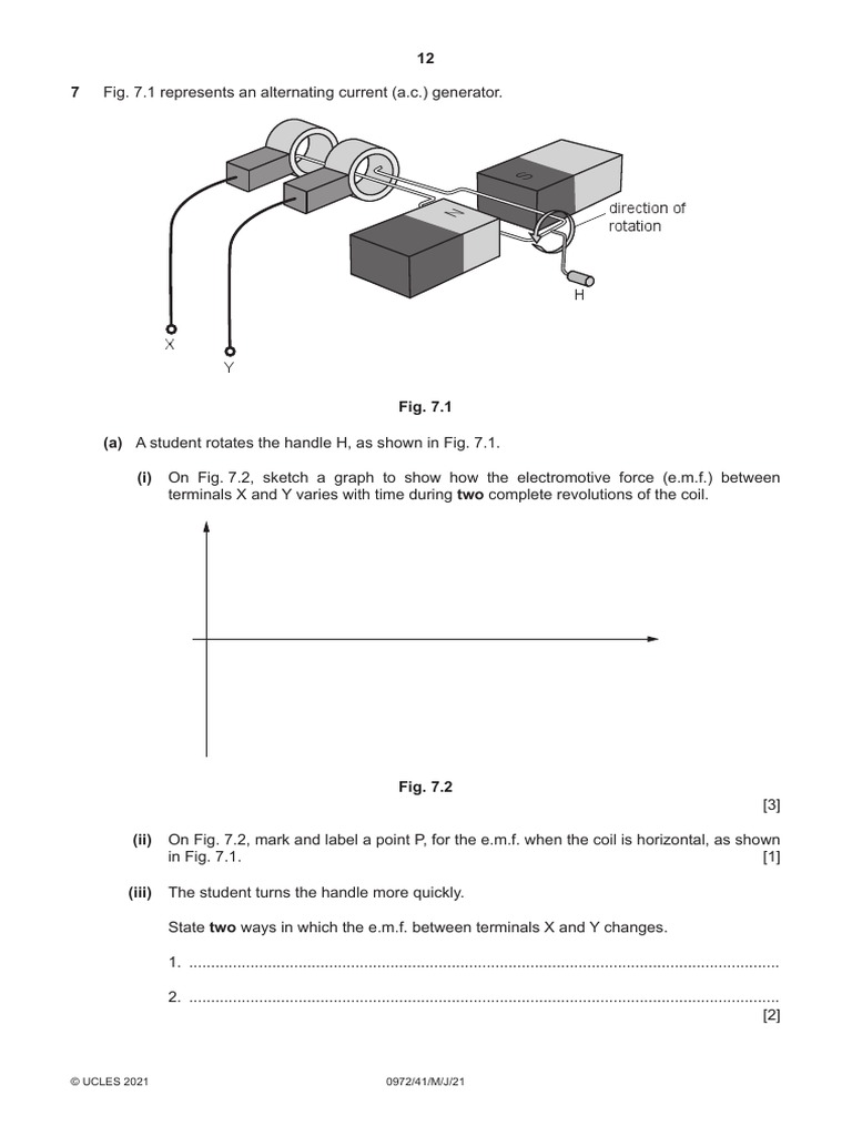 0972 June 2021 QP 41 Cie Igcse Physics - Pdfquestion7 | PDF ...