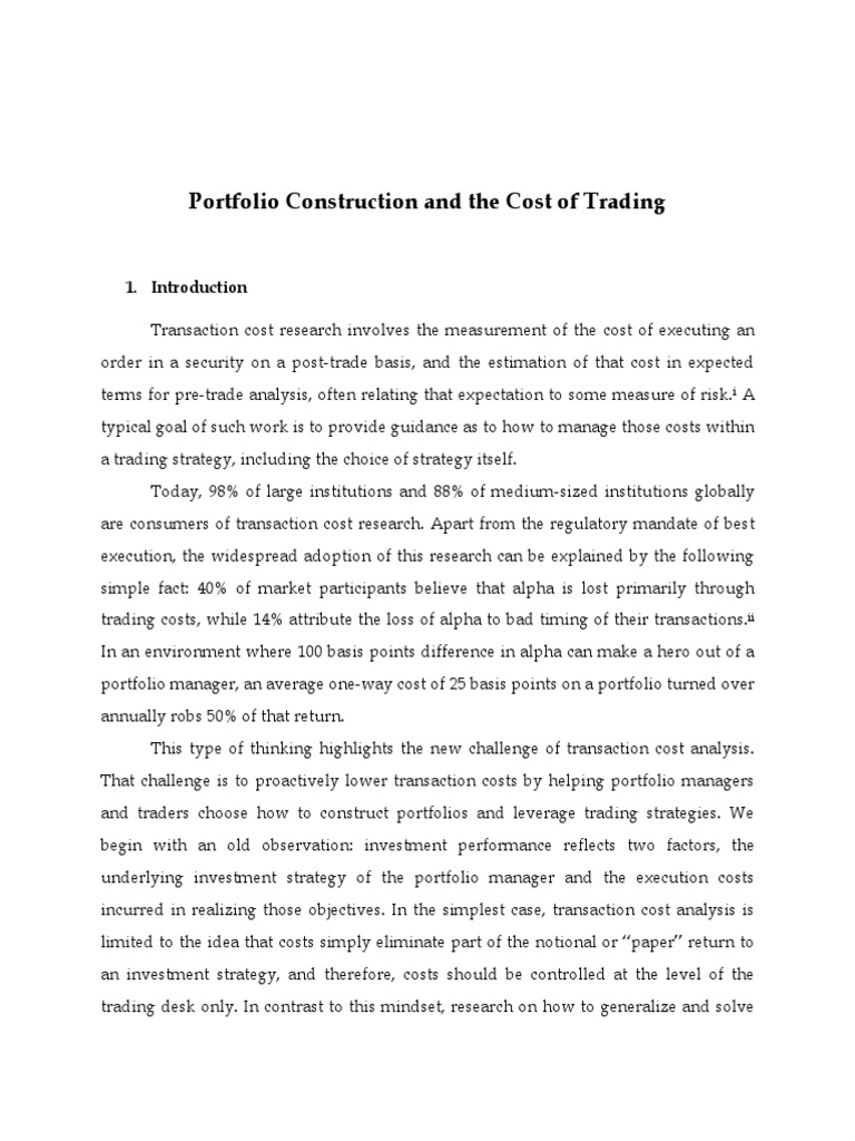 Portfolio Construction | PDF | Modern Portfolio Theory | Diversification (Finance)