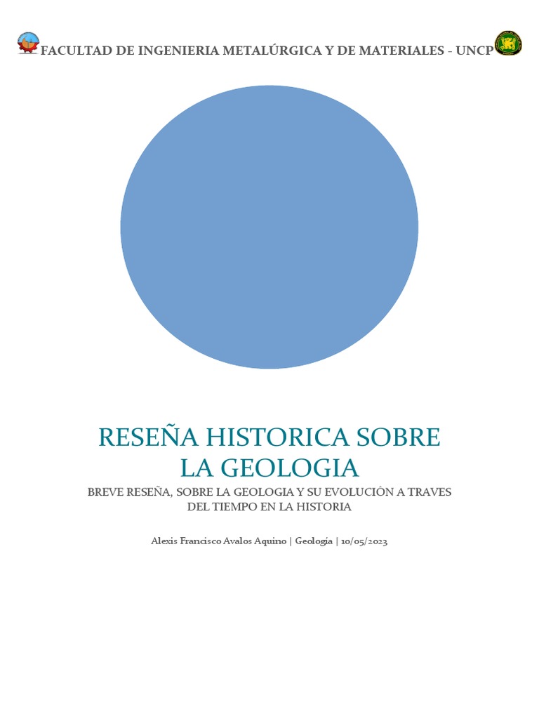 RESEÑA HISTORICA SOBRE LA GEOLOGIA | PDF
