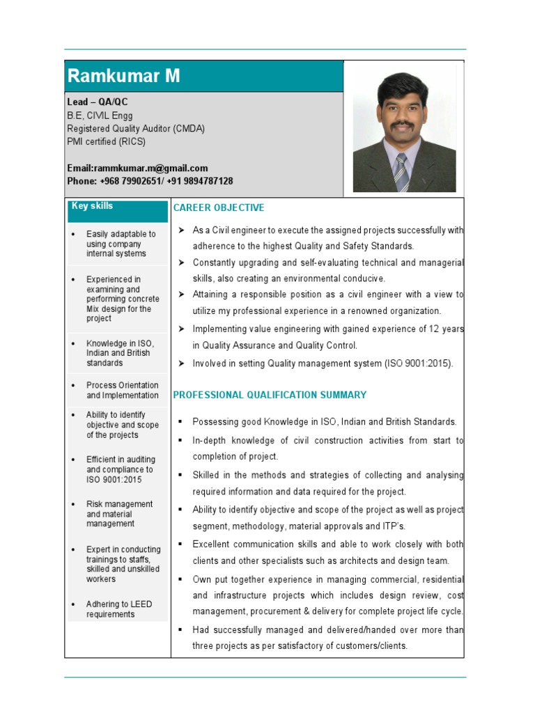 CV Ramkumar 2022 | Download Free PDF | Quality Assurance | Audit