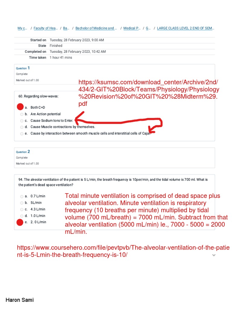 Physio CAT 2 Answered | PDF | Kidney | Anatomy