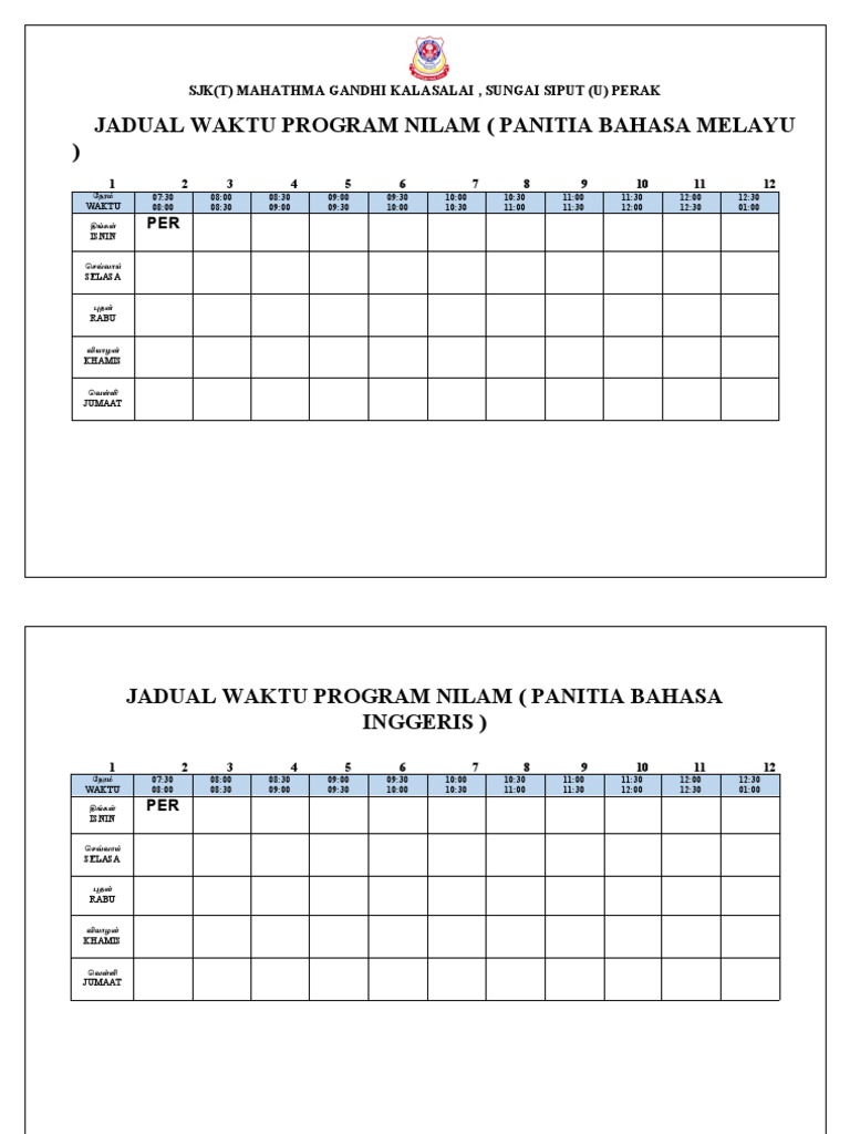 Jadual Waktu Murid Masuk Pss | PDF