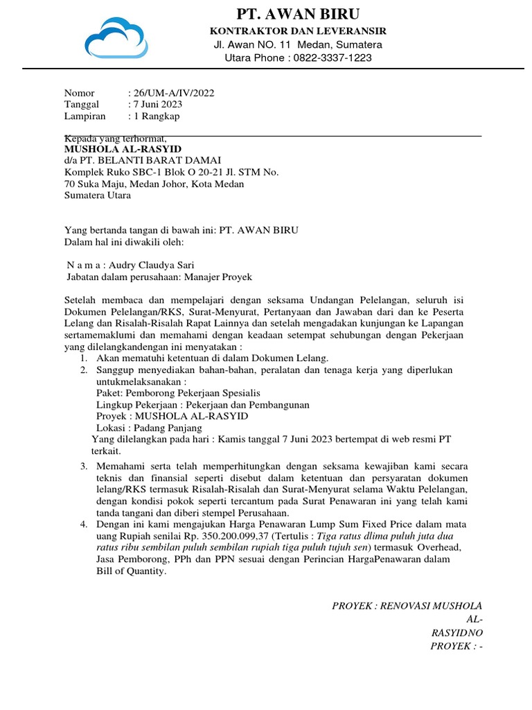 contoh Dokumen Administrasi | PDF