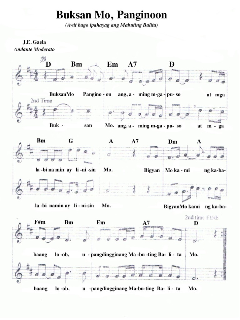 Buksan Mo Panginoon | PDF