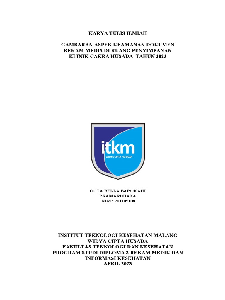(Hard Cover) Karya Tulis Ilmiah Sri Arcitra (Full Version) PDF | PDF