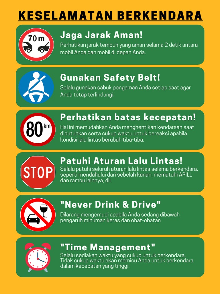 Poster Keselamatan Berkendara | PDF Poster Keselamatan Berkendara | PDF