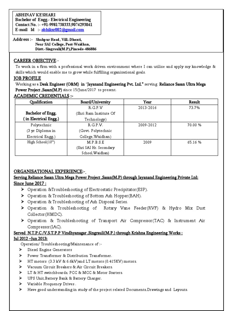 Resume Abhinav | PDF