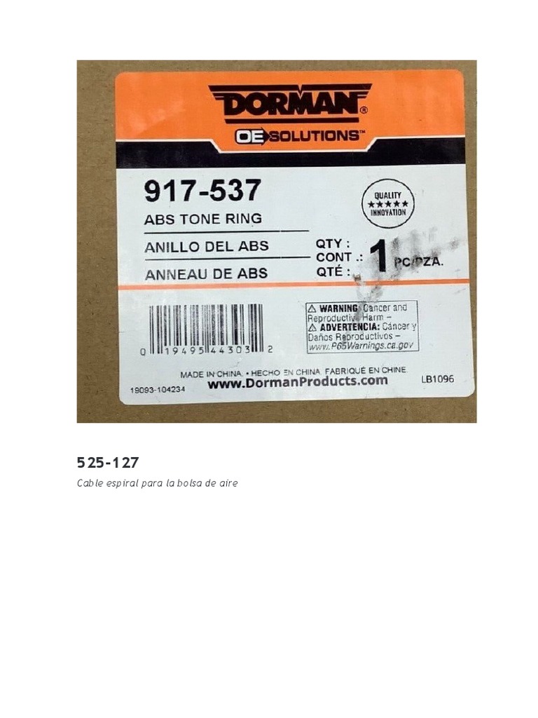 Etiqueta Dorman | PDF