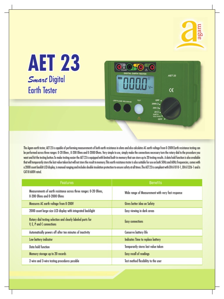 AET 23 - Earth Tester - Catalog | PDF