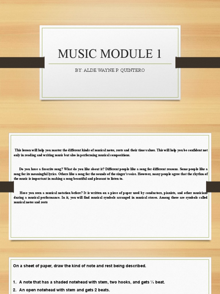 Music Module 1 | PDF