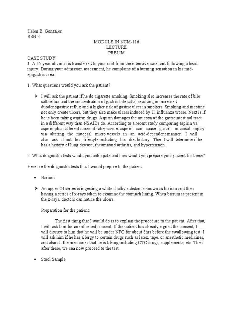 NCM- 116 LECTUTE PRELIM MODULE | PDF | Aspirin | Clinical Medicine