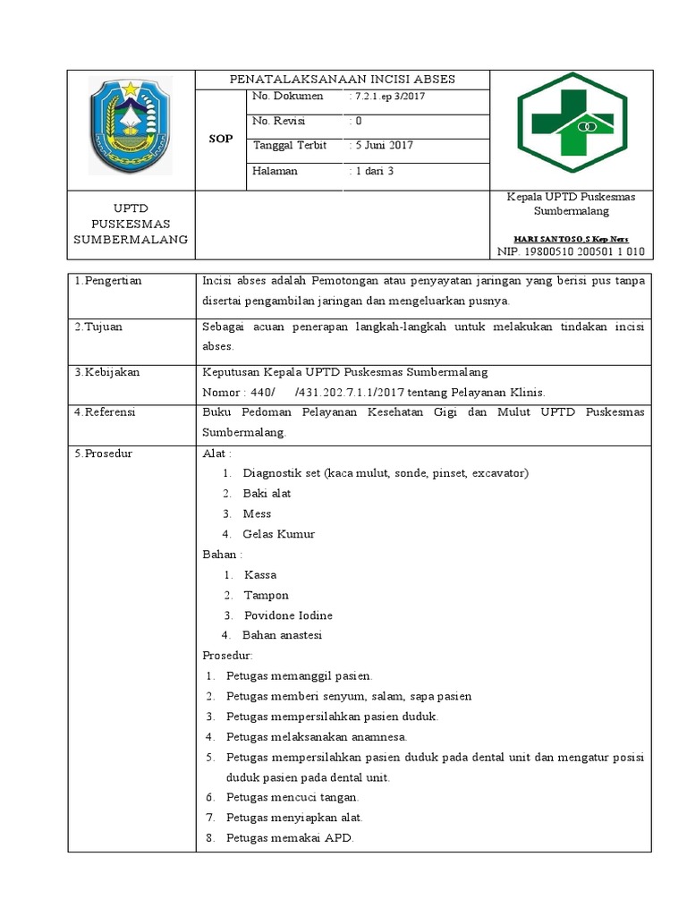 SOP insisi abses | PDF