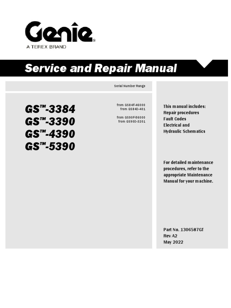 Service and Repair Manual: GS - 3384 GS - 3390 GS - 4390 GS - 5390 ...
