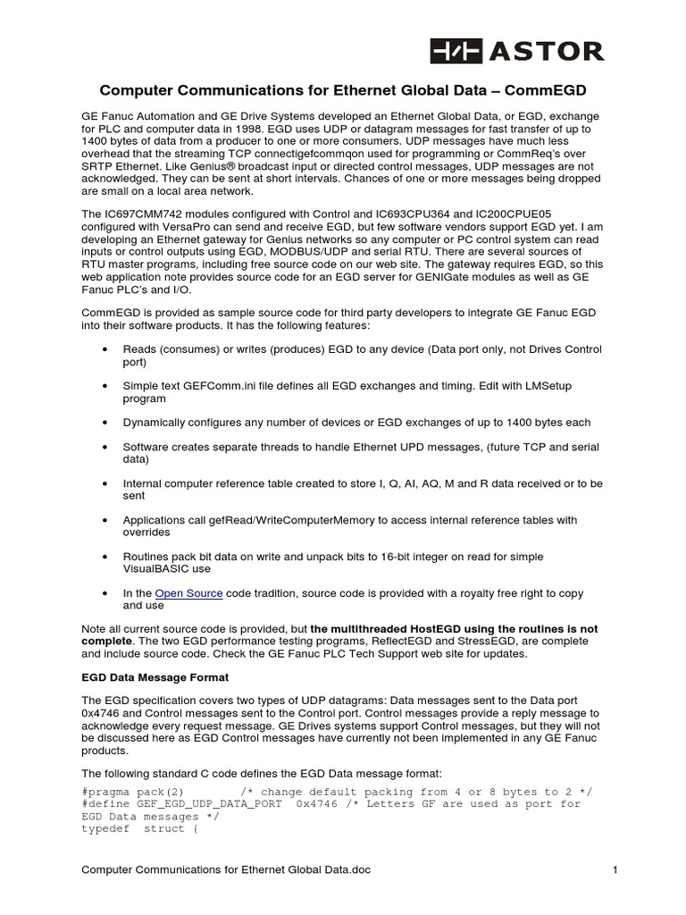 Computer Communications for Ethernet Global Data (1) | PDF ...