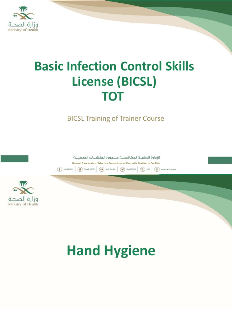 Basic Infection Control Skills License (BICSL) TOT: BICSL Training of ...