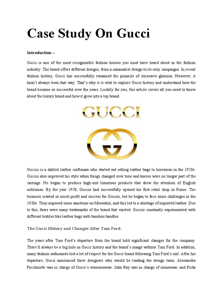 Case Study On Gucci | PDF