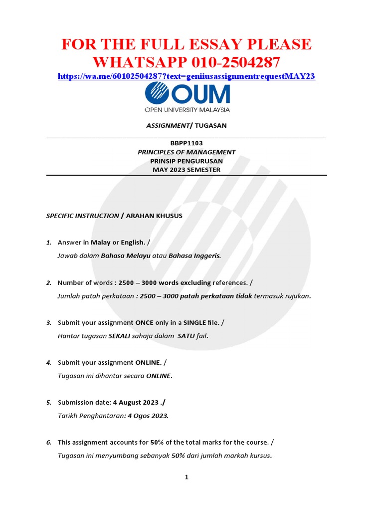 Bbpp1103 - Principles of Management | PDF | Business