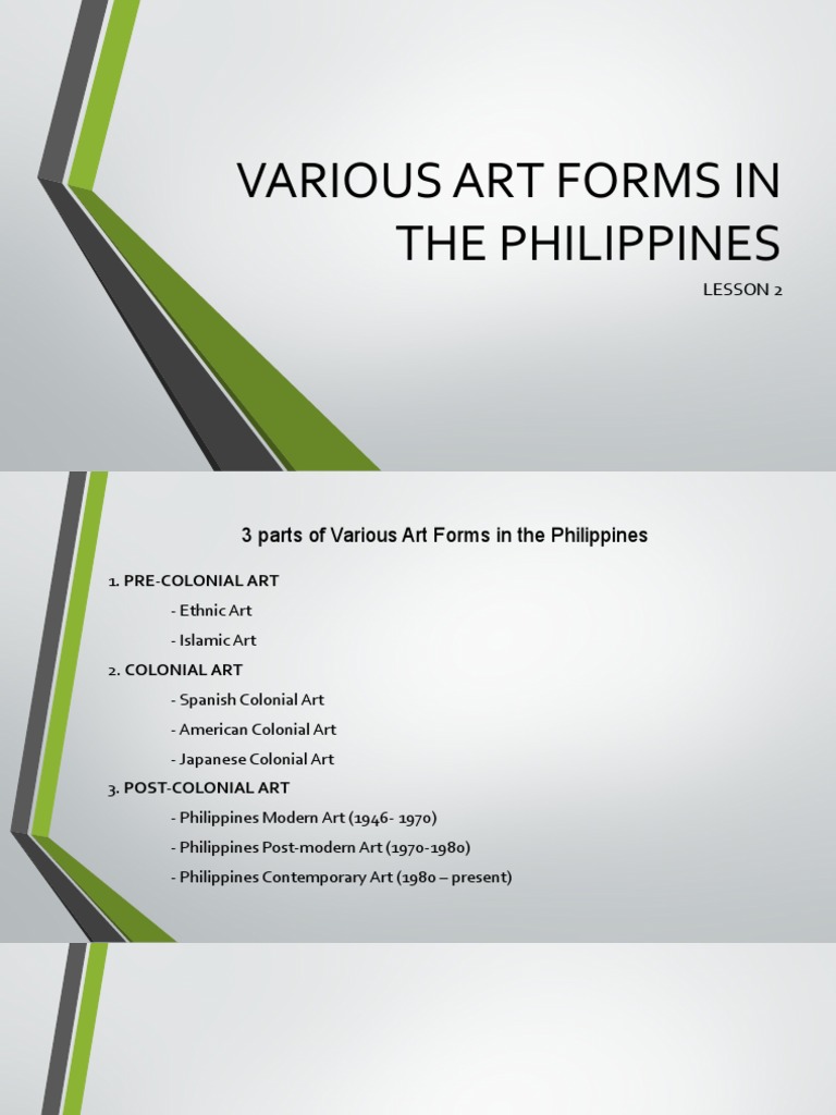 Art Forms in the Philippines Overview | PDF | The Arts | Design
