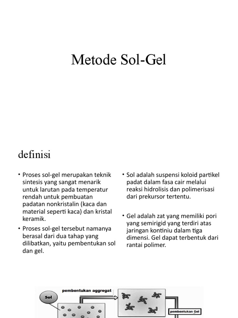 Metode Sol Gel | PDF