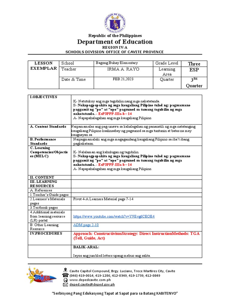DLL Q3 Week2 Day2 | PDF