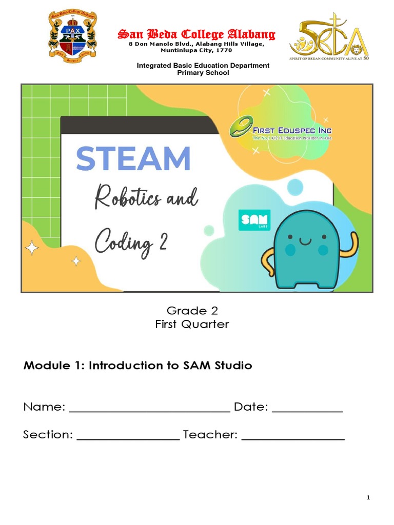 SAM Studio Account Setup for Grade 2 | PDF