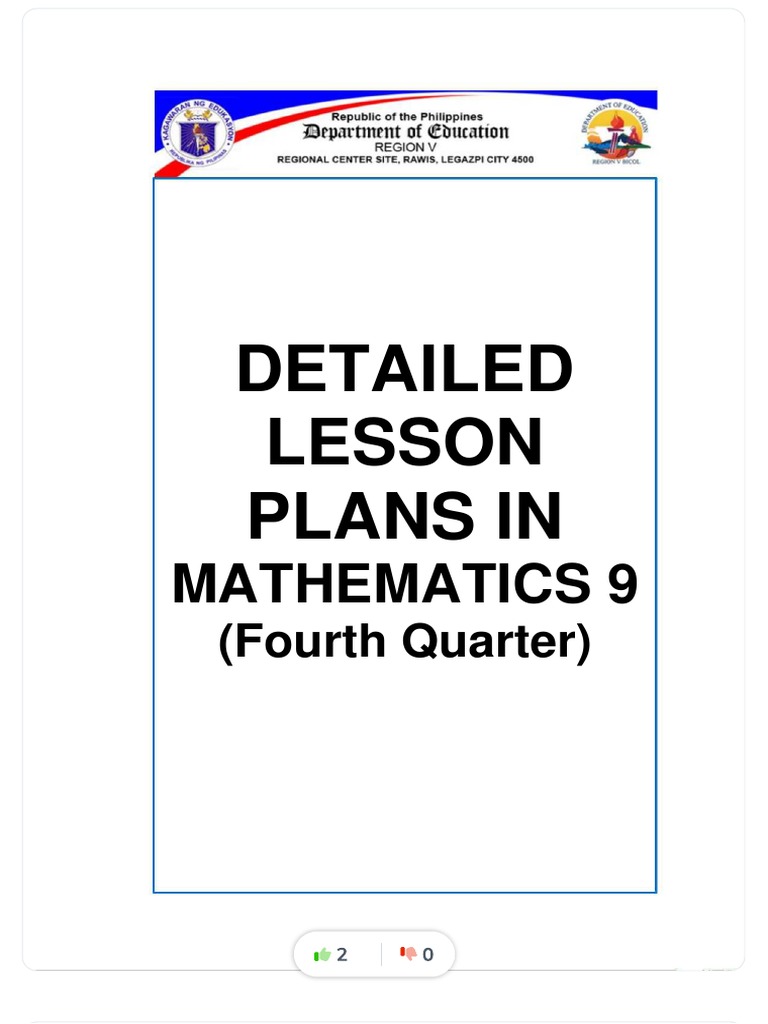 Grade 9 Math DLP: 4th Quarter Overview | PDF | Trigonometric Functions ...