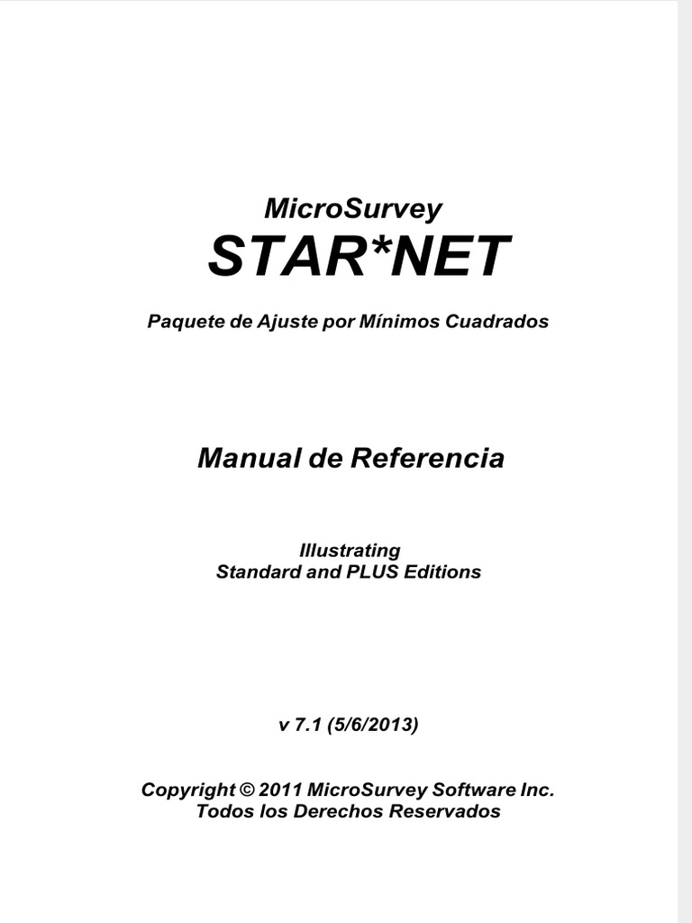 Vdocuments - MX Microsurvey Starnet 7 STD Plus Manual | PDF | Soporte técnico | Software