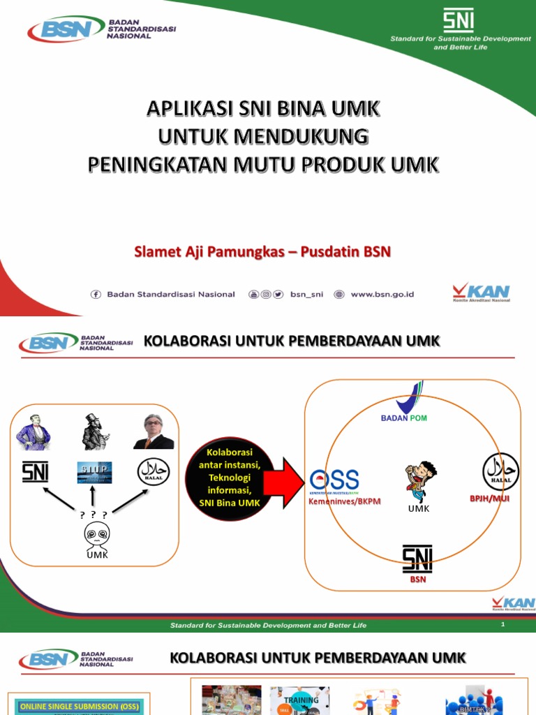 SNI Bina UMK Untuk Mendukung UMK | PDF