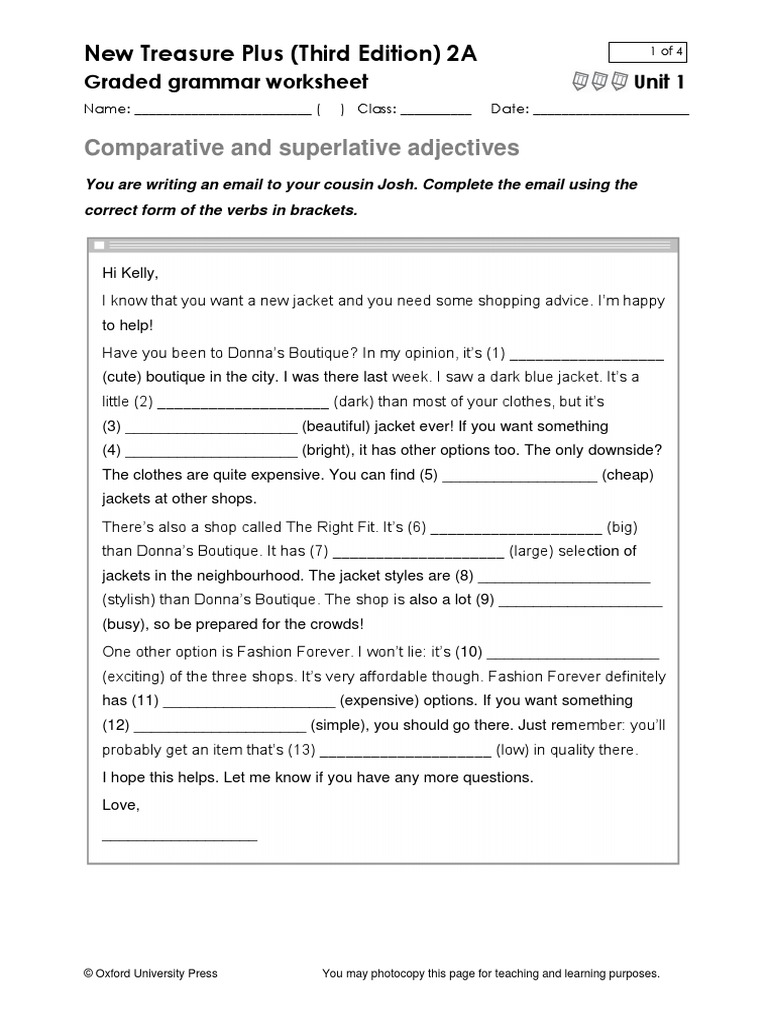 ntp3e_2au1_graded_grammar_adv | PDF | Adjective