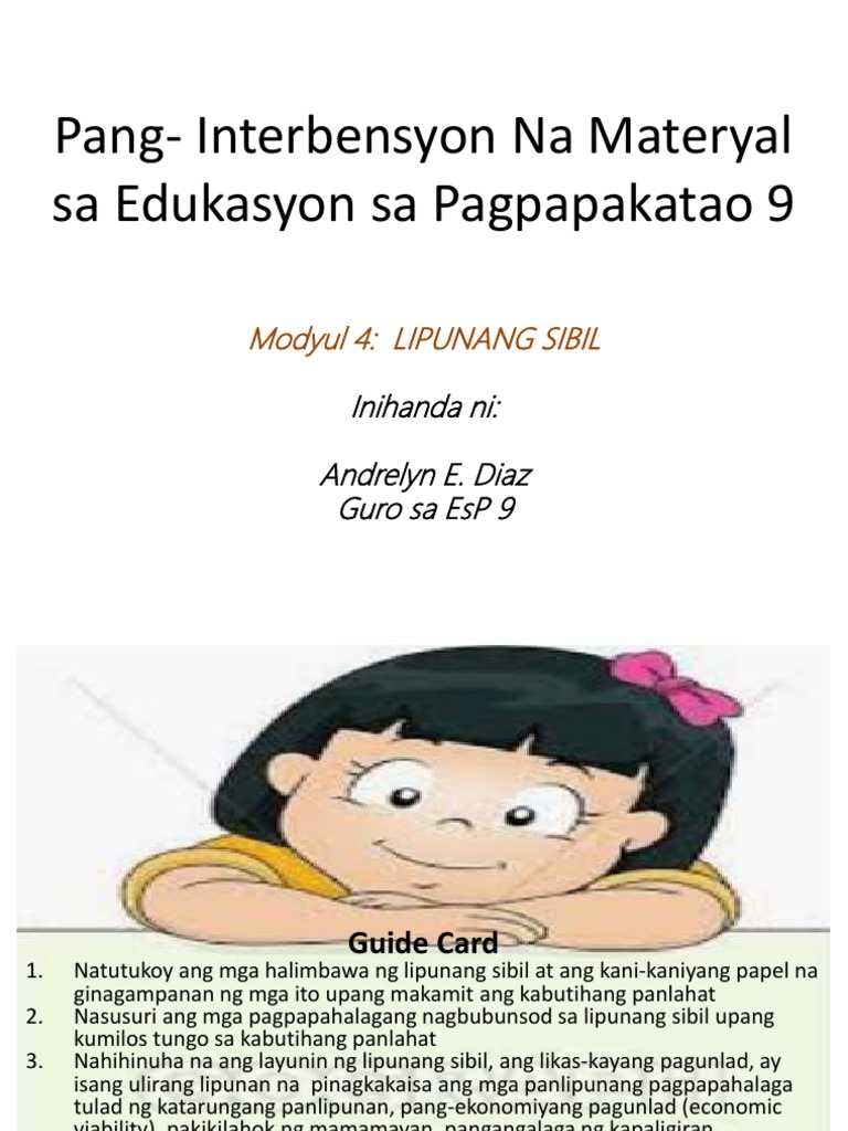 Intervention Material-ESP 9-Modyul 4 | PDF