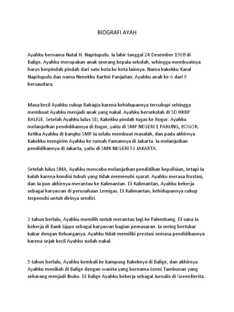 Biografi Ayah | PDF