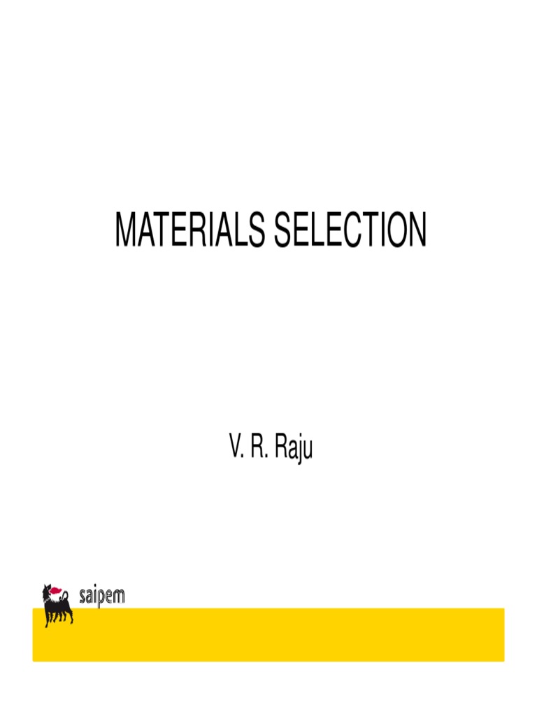 Materials Selection | PDF