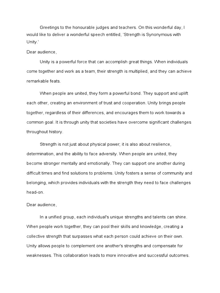 Unity Public Speaking | PDF | Psychological Resilience | Learning