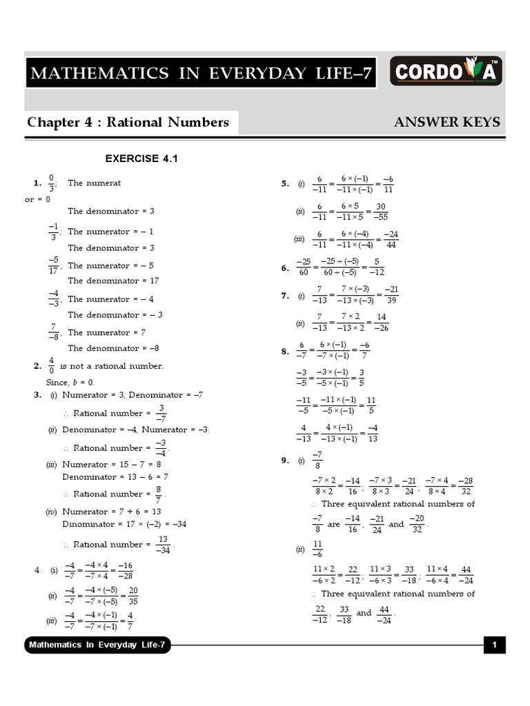 Lesson 4 mathematics in real life | PDF | Numbers | Rational Number