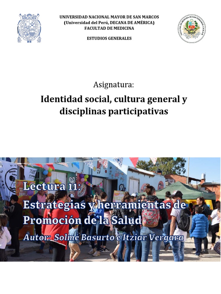 ICD22 - Lect 11. Estrategias y Herramientas de La Promocion de La Salud ...